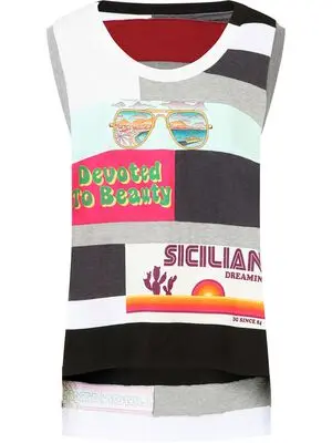 Dolce & Gabbana Mix-print Tank Top - Neutrals