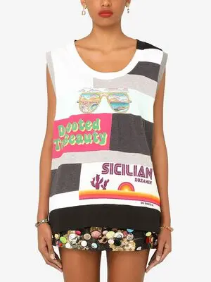 Dolce & Gabbana Mix-print Tank Top