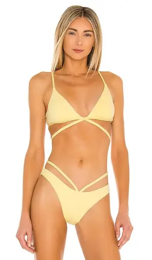 Simkhai Harlen Bikini Top In Yellow