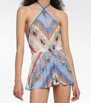 Missoni Halterneck Zig-zag Playsuit