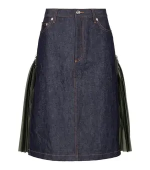 A.P.C. × sacai デニムスカート A.P.C. X Sacai Mai Denim Skirt In Blue - 30% Off | Editorialist