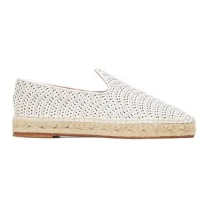Alaïa ALAÏA Black Micro Vienne Vague Openwork Espadrilles 020 Off White