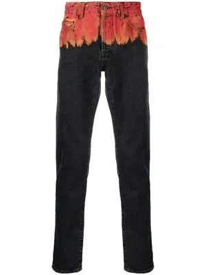 COUNTY OF MILAN Marcelo Burlon Flame-print Jeans