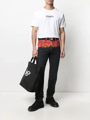 COUNTY OF MILAN Marcelo Burlon Flame-print Jeans