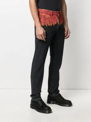 COUNTY OF MILAN Marcelo Burlon Flame-print Jeans