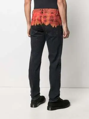 COUNTY OF MILAN Marcelo Burlon Flame-print Jeans
