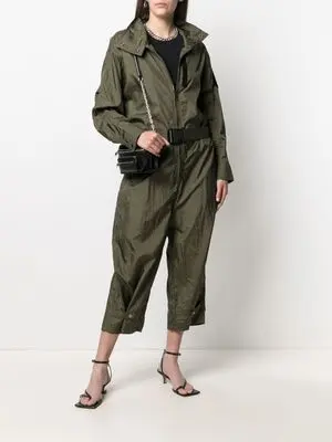 DIESEL® Military Long-sleeved Zip-up Jumpsuit