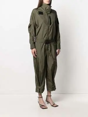 DIESEL® Military Long-sleeved Zip-up Jumpsuit