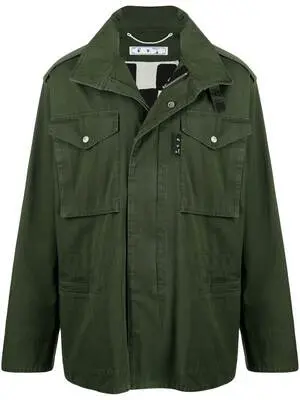 Off-White Men's Green Jackets 