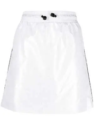 CHIARA FERRAGNI Logo-print Drawstring Skirt - Silver