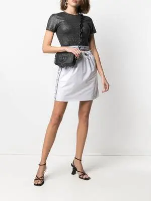 CHIARA FERRAGNI Logo-print Drawstring Skirt
