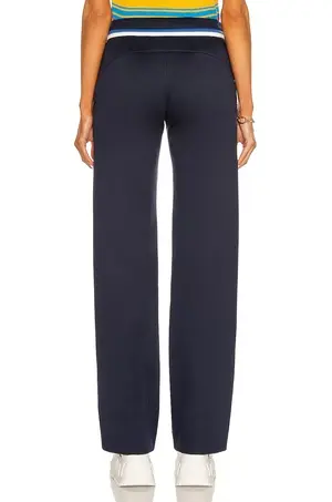 Miu Miu - Miu Miu Lux Fleece Trouser In Navy