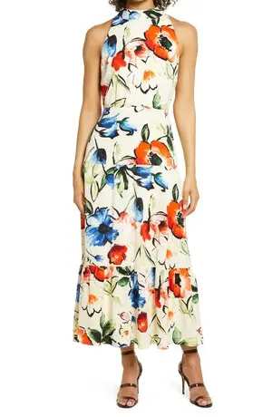 Sam Edelman Tie Neck Floral Dress