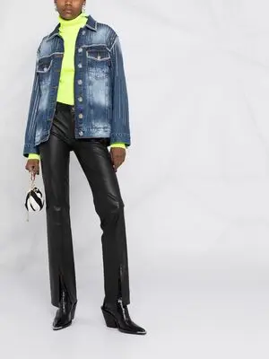 Philipp Plein Crystal-embellished Denim Jacket