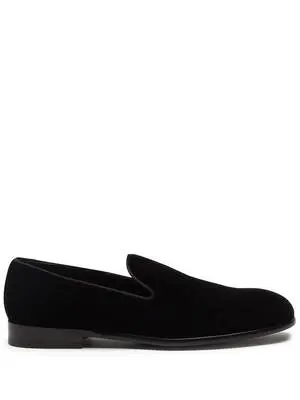 Dolce & Gabbana Velvet Slippers - Black