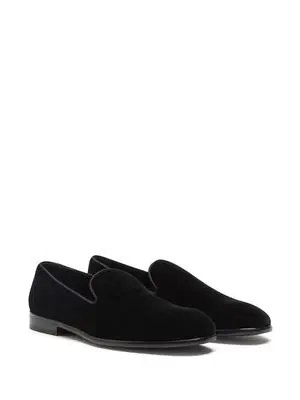 Dolce & Gabbana Velvet Slippers - Black