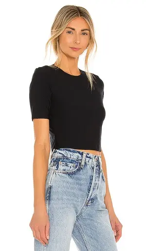 Commando Butter Cropped Tee - Black
