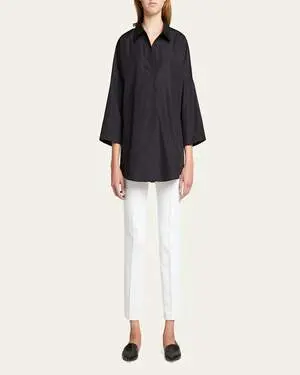 Akris Franca Techno-cotton Pants - Off White