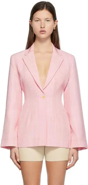 Jacquemus Jacquemus Pink 'La Veste Novio' Blazer - Complete Price