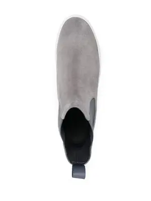 SCAROSSO Elasticated Side-panel Sneakers - Grey