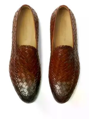 SCAROSSO Vittorio Interwoven Loafers - Brown