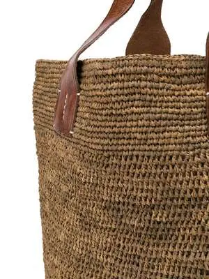 IBELIV Woven Raffia Tote - Neutrals