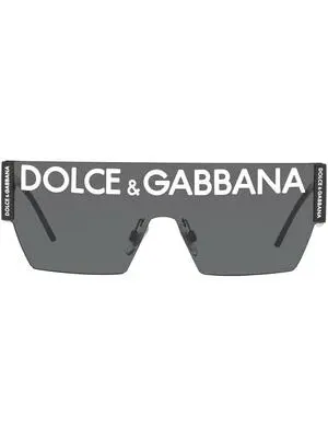 Dolce & Gabbana Dg Logo Oversized-frame Sunglasses - Black