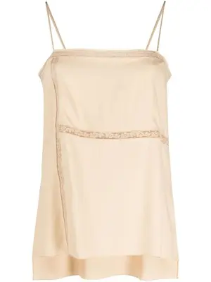 Chloé Lace-trim High-low Camisole