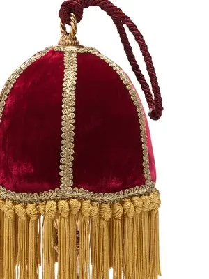 Dolce & Gabbana Velvet-effect Tassel Clutch