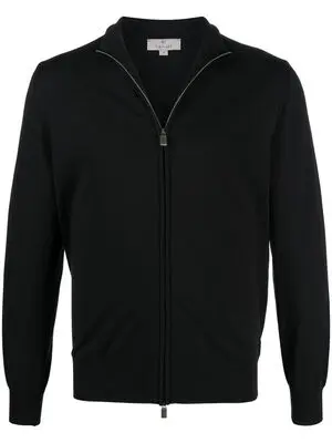Canali Funnel Neck Zip-up Jumper