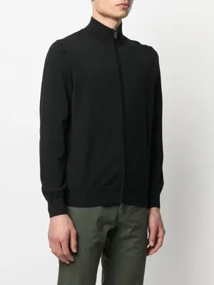 Canali Funnel Neck Zip-up Jumper