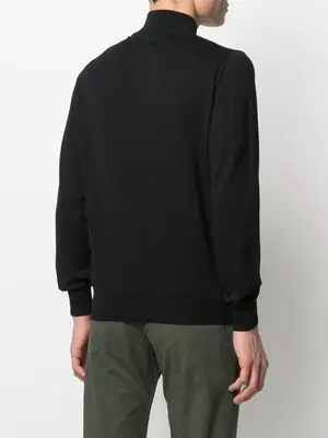 Canali Funnel Neck Zip-up Jumper