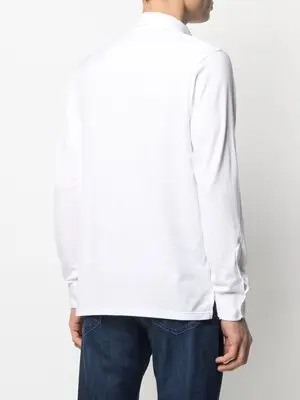 Fedeli Plain Button-down Shirt - White