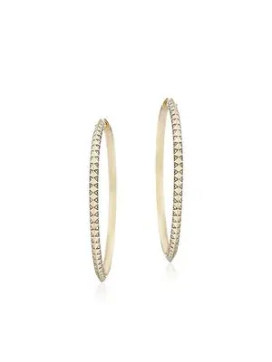 Harwell Godfrey 18kt Yellow Diamond Hoop Earrings - Gold