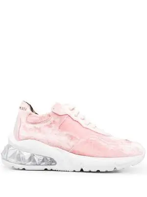 Philipp Plein Velvet Low-top Sneakers - Pink