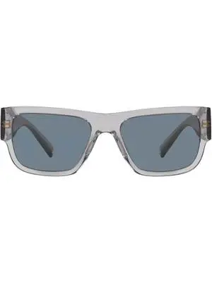 Versace Medusa Stud Rectangle Frame Sunglasses - Blue