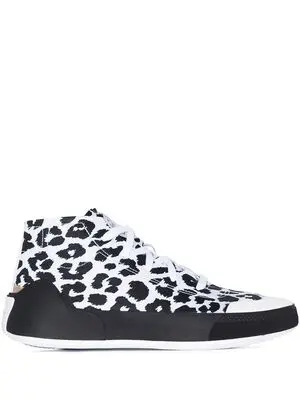 Adidas By Stella McCartney Treino Leopard Print High-top Sneakers