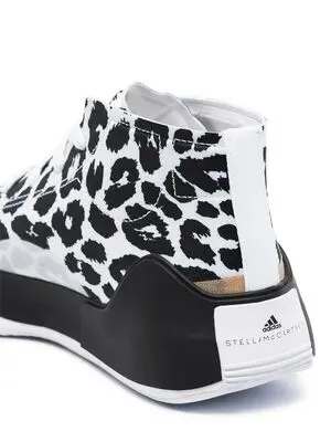 Adidas By Stella McCartney Treino Leopard Print High-top Sneakers