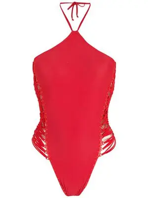 AMIR SLAMA Macrame-details Swimsuit