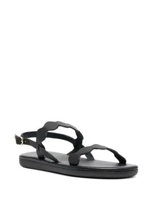 ANCIENT GREEK SANDALS Afro Strap Sandals - Black