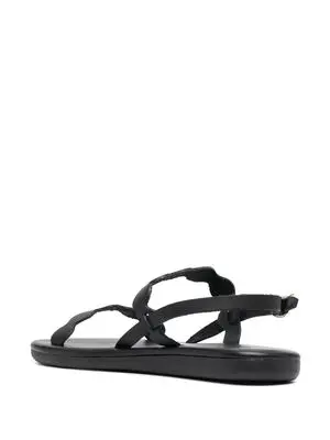 ANCIENT GREEK SANDALS Afro Strap Sandals - Black