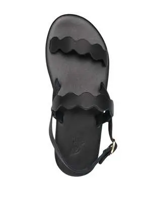 ANCIENT GREEK SANDALS Afro Strap Sandals - Black