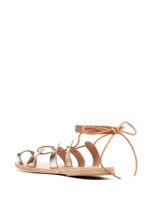 ANCIENT GREEK SANDALS Alcyone Lace-up Sandals - Metallic