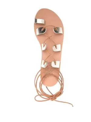 ANCIENT GREEK SANDALS Alcyone Lace-up Sandals - Metallic
