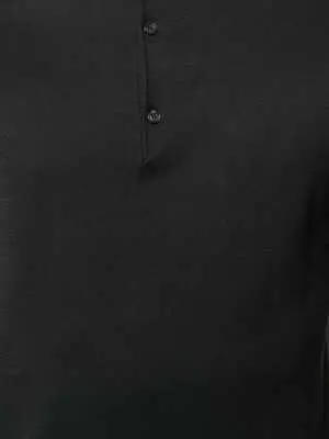 John Smedley Short Sleeve Polo Shirt - Black