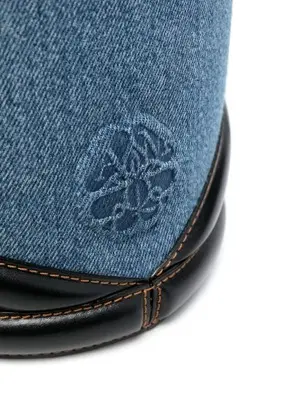 Alexander McQueen The Curve Denim Bucket Bag