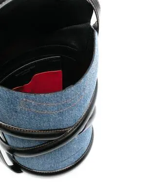 Alexander McQueen The Curve Denim Bucket Bag