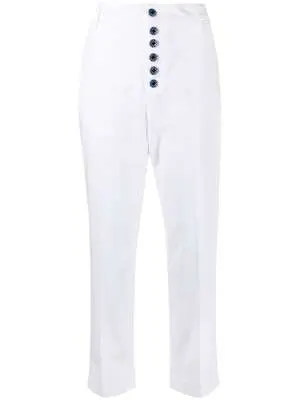 DONDUP Front-button Cropped Trousers