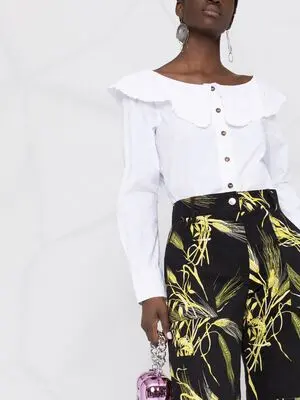 MSGM Leaf-print Trousers