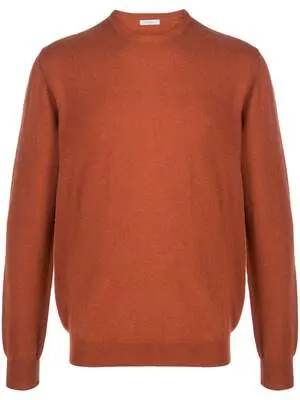 Malo Crew Neck Cashmere Jumper - Orange
